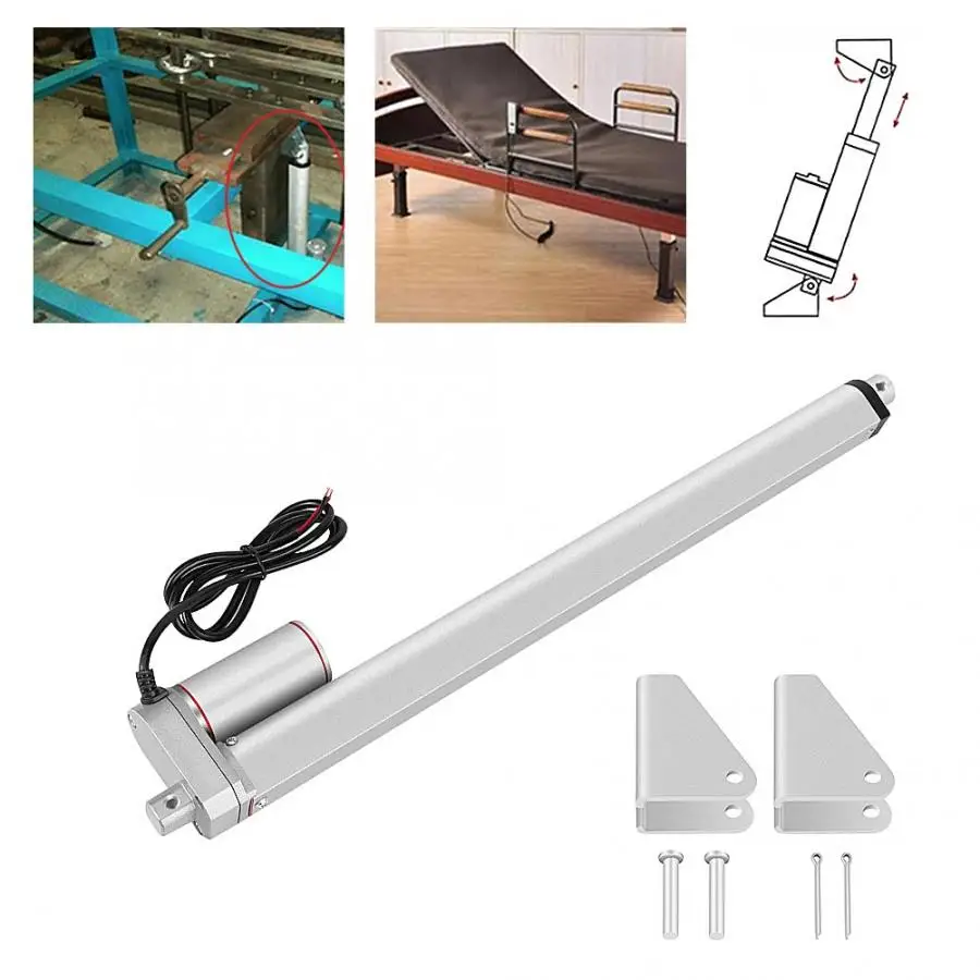 DC 24V Linear Actuator 50mm Stroke High Duty 750N Straight Line ...