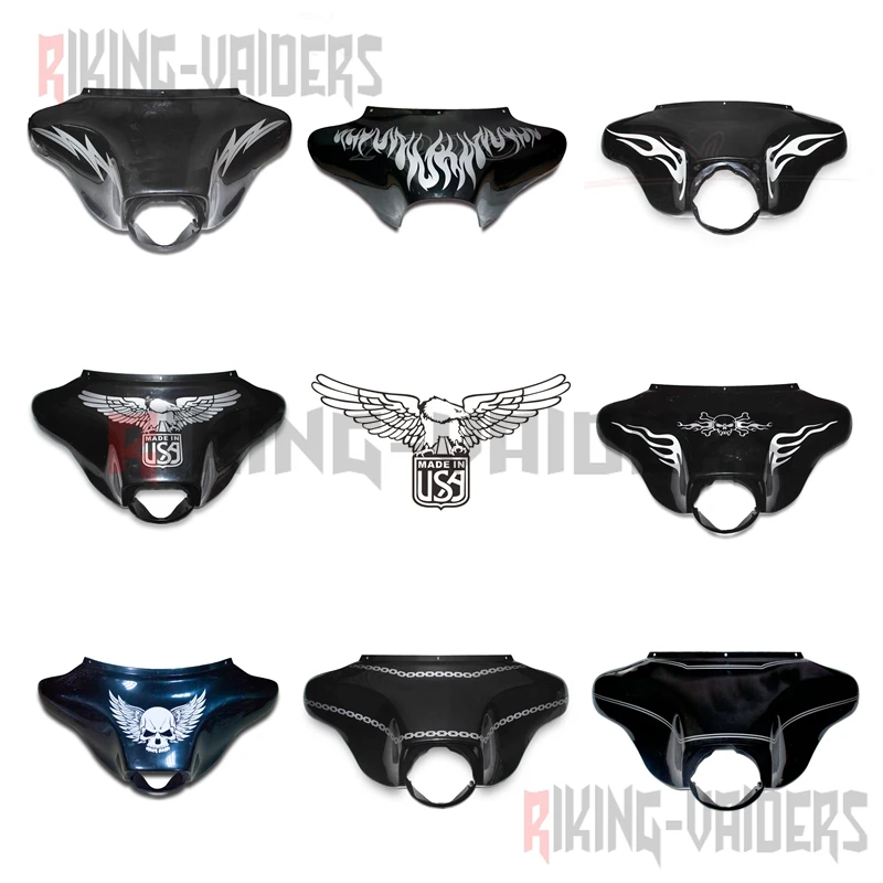 Upper Fairing Decals Eagle Skull Flame Stickers For Harley Electra ...