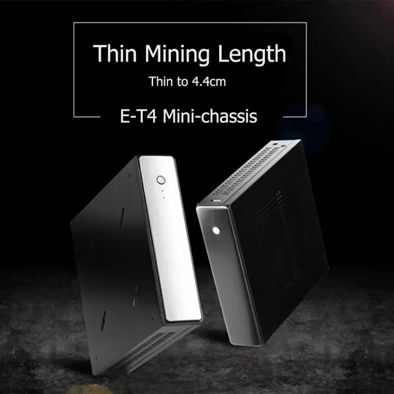 ET-4 Thin Mini ITX Cases USB2.0 2.5 inch HDD SSD Computer Gaming PC ...