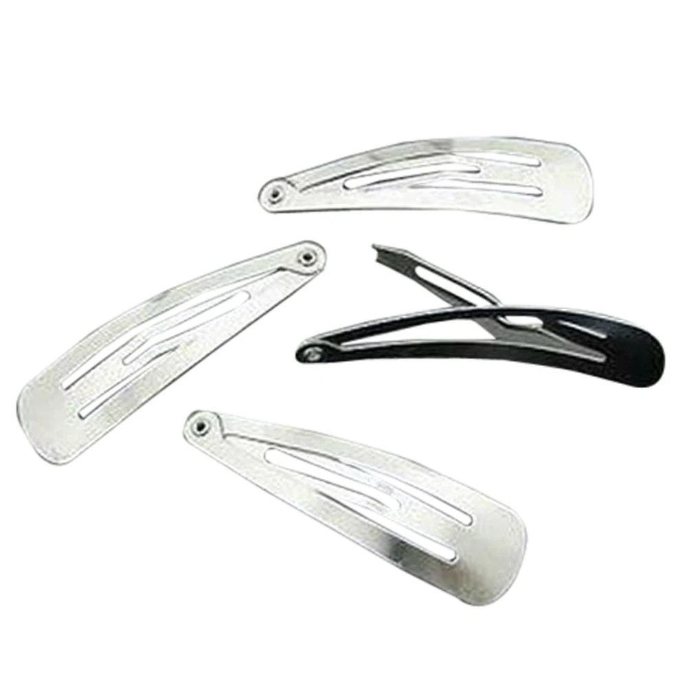 Wholesale 50pcs 40mm Shiny Silver Tone Snap Clip Hair Bow Clips Crafts ...