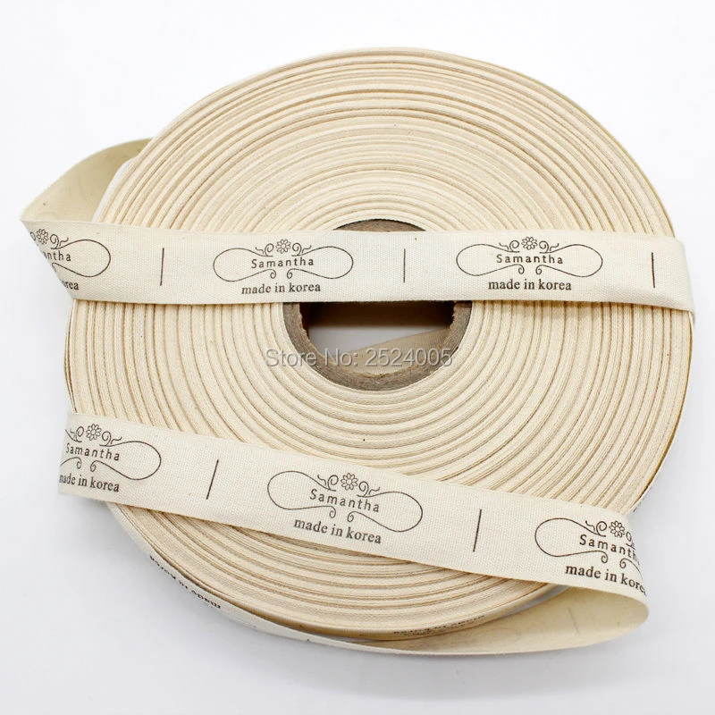 1000 Pcs Per Roll Free Shipping Custom Garment Cotton Labels/washable ...