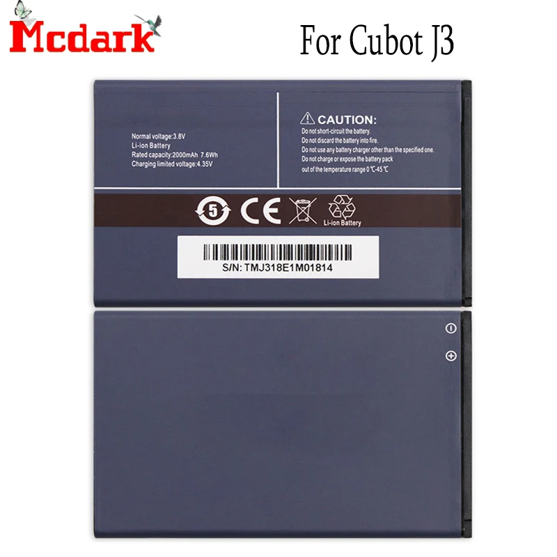 Mcdark For Cubot J3 Battery Replacement High Quality Large Capacity ...