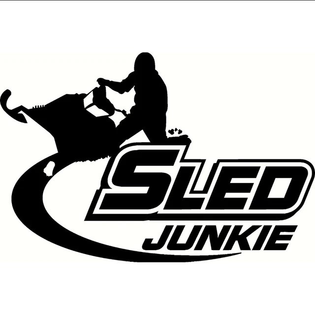 For Sled Junkie Vinyl Decal Window Or Bumper Sticker Snowmobile Ski doo ...