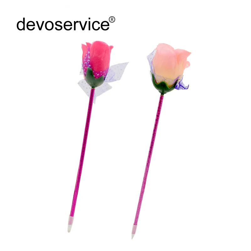 Novelty-Artificial-Rose-Flower-Ball-Pens-Ballpen-Fashion-Valentines ...