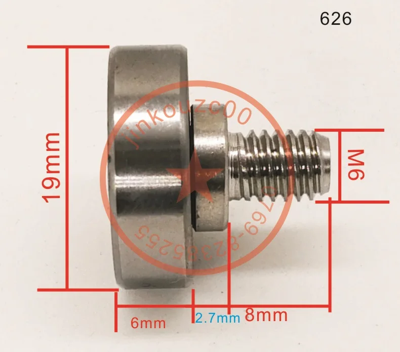 5/pcsBearing with screw NTBG19 626bearing External thread bearing-in ...