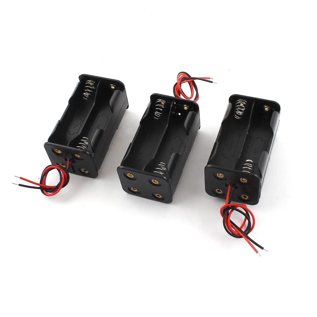 3 pieces black 4 x 1.5V AA battery Batteries holder holder case lead ...