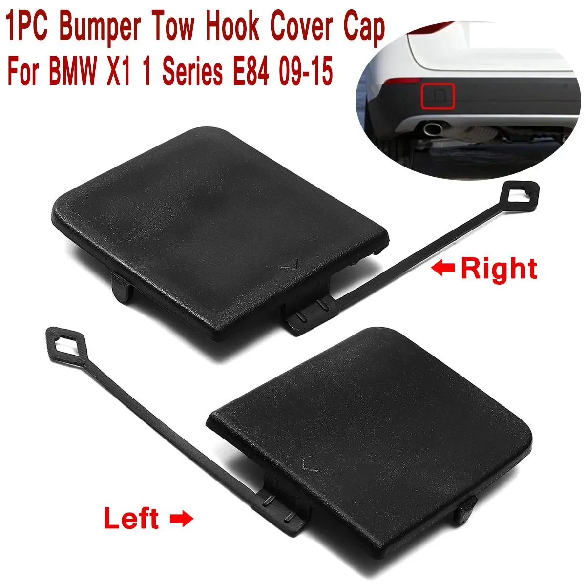 1pc Left Right Rear Bumper Tow Hook Cover Cap Bumpers Clip Cover For ...