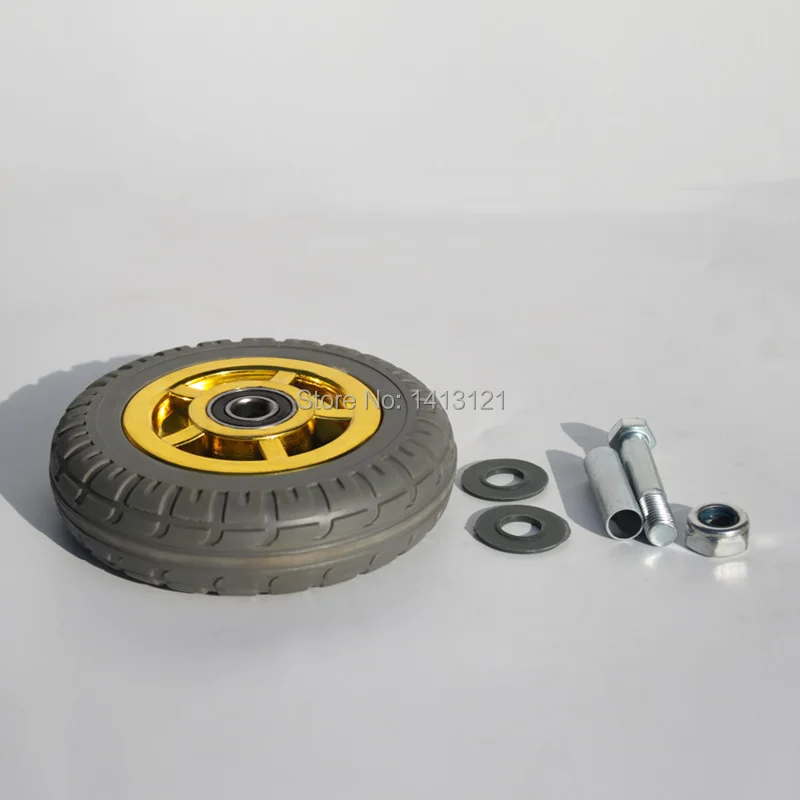 one piece 10cm caster solid rubber tire trolley wheel bearing caster ...