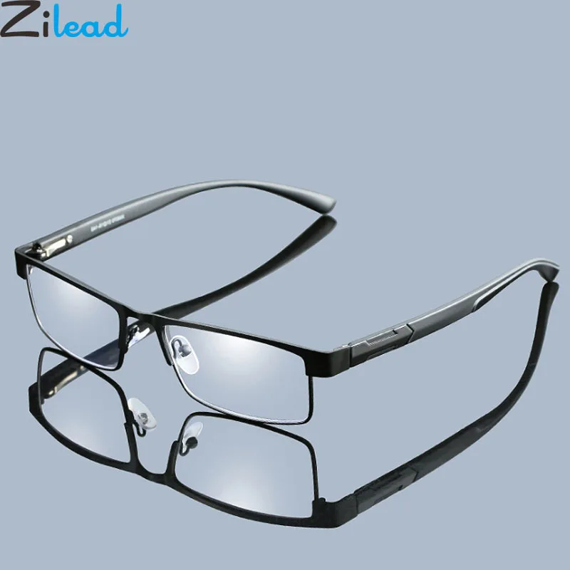 Zilead Mens Metal Prescription Reading Glasses Male Businesss Hd Hyperopia Presbyopic