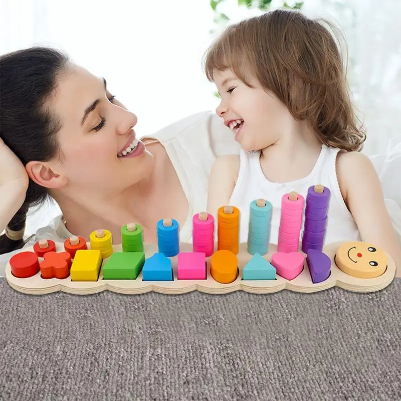 Baby Brain Development Toys Montessori Match Toy Geometric Sorting ...