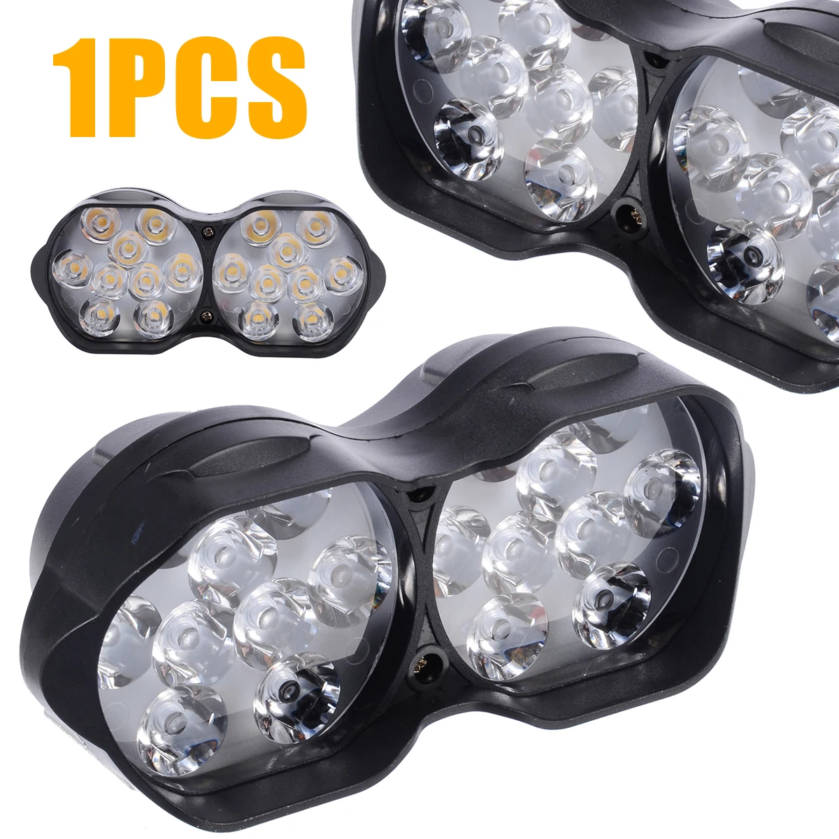 Mayitr 1pc Motorcycle Headlight Scooter Fog Spotlight 18led Motorbike