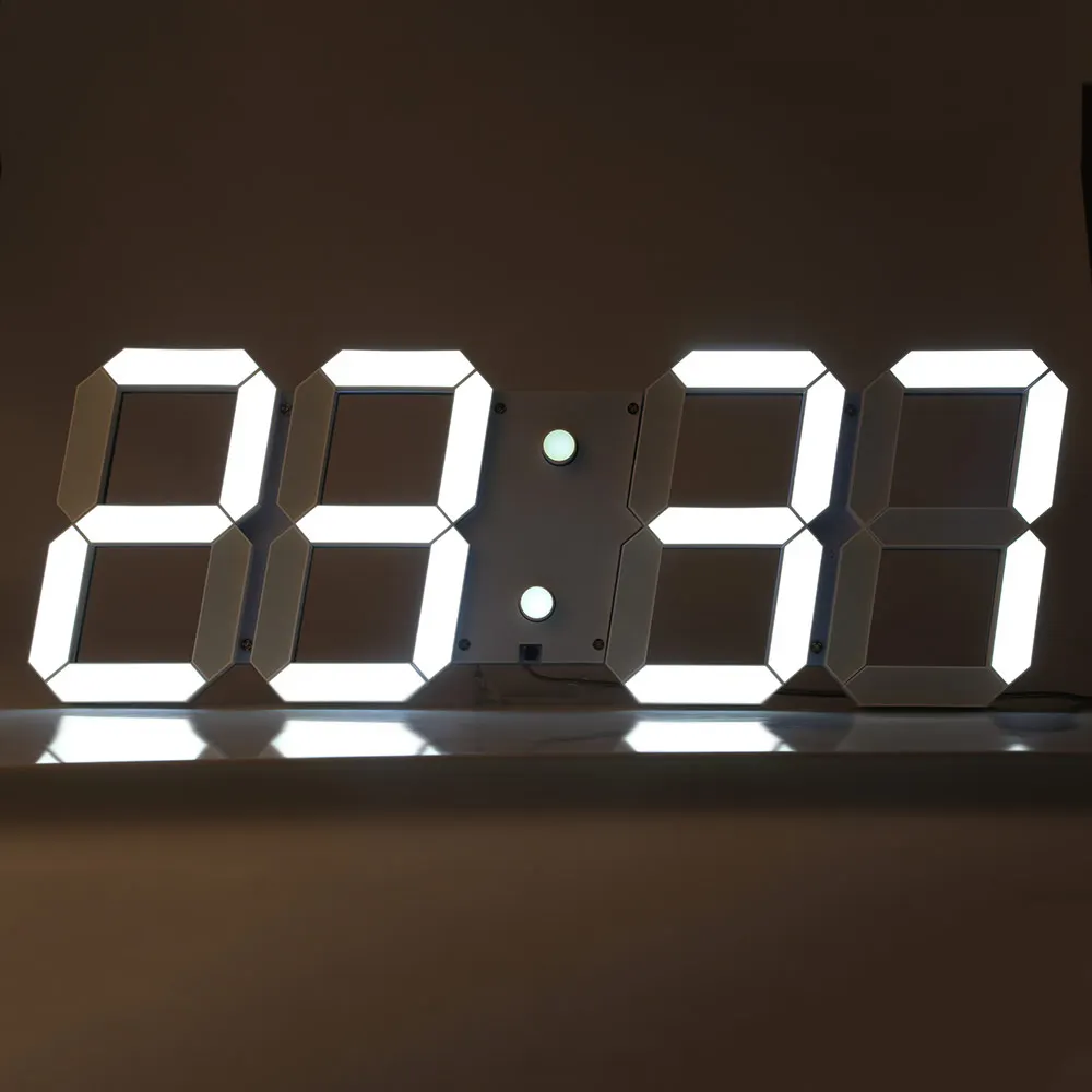 Large Led Digital Wall Alarm Clock Modern Design Home Decor 3d Led ...