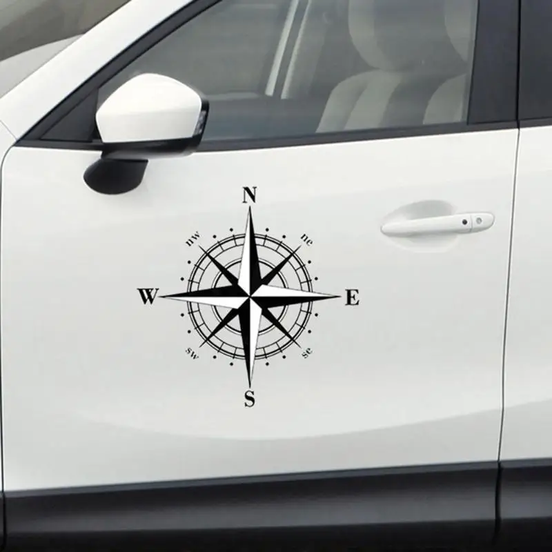 Car Sticker Navigation Compass Style Motorcycle Car Stickers Reflective ...
