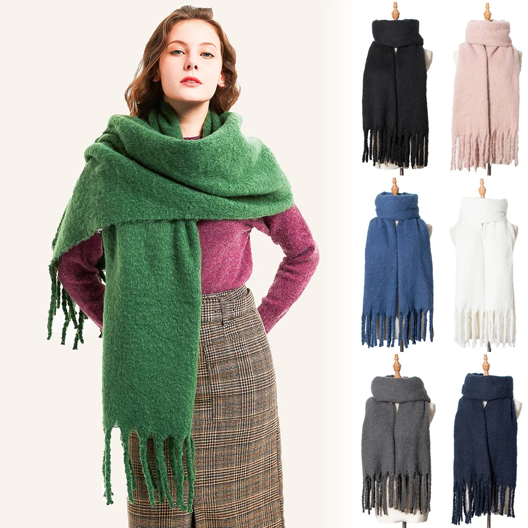Women Shawl Scarf Winter Autumn Long Scarves For Women Thick Warm Shawl ...