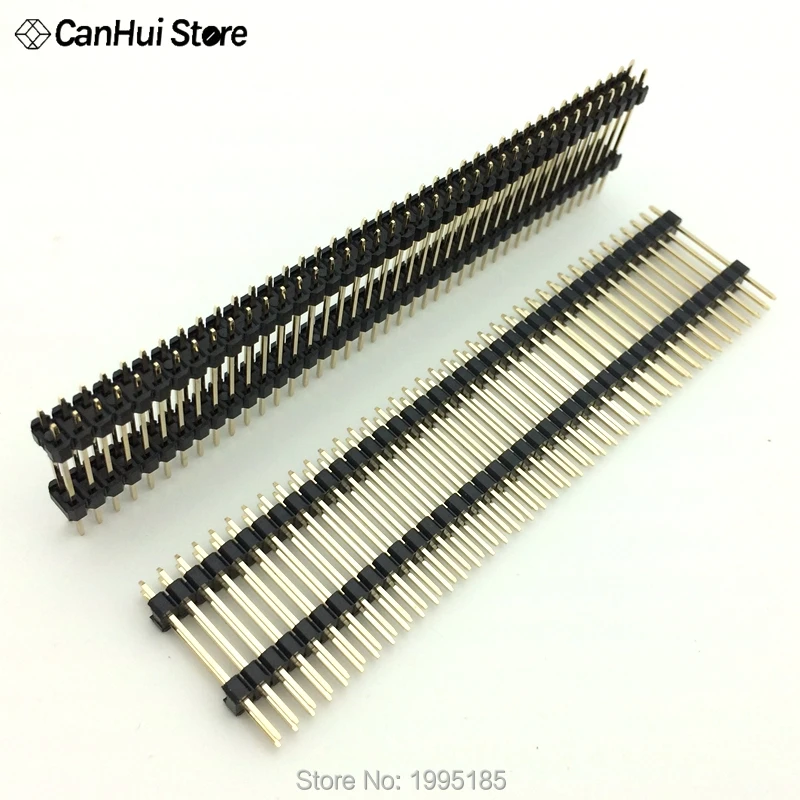 2.54mm Double plastic Double Row Male 40P PCB Board Pin Header Connector Pinheader 2*40p Long ...