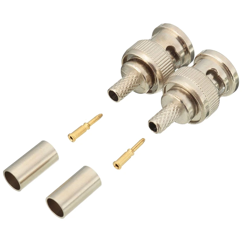 10 Sets 3-Piece BNC Male RG58 Plug Crimp Connectors - buy at the price ...
