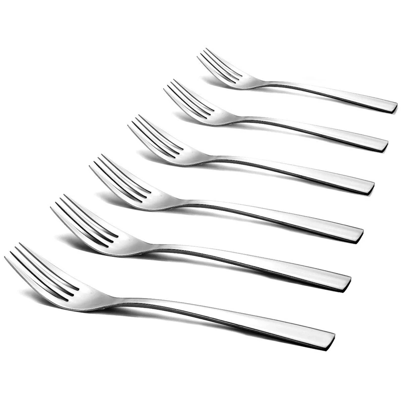 Garfos jantar, 12 Pedaço Conjunto Espelho Polido e Moderno Talheres ...