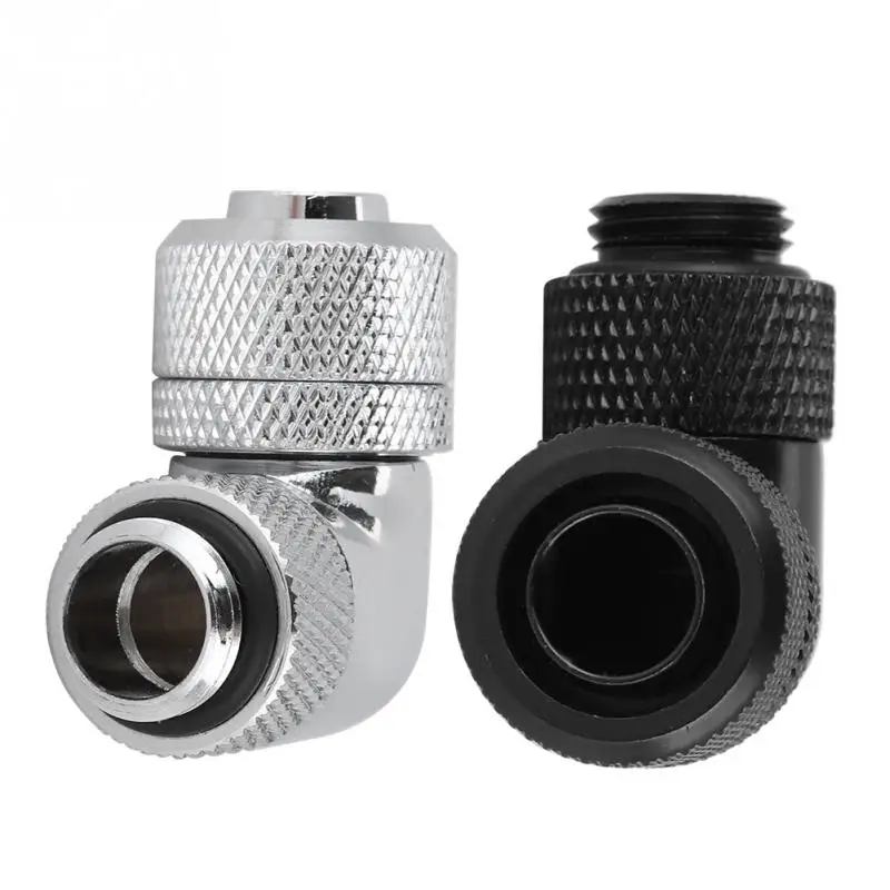 G1/4 Thread Water Cooling Tube Fitting Thin Tube 90 Degree Right Angle ...