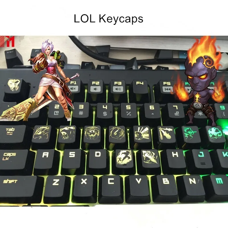 Custom LOL Hero Skill And Head Portrait Keycap Personality Translucent ...