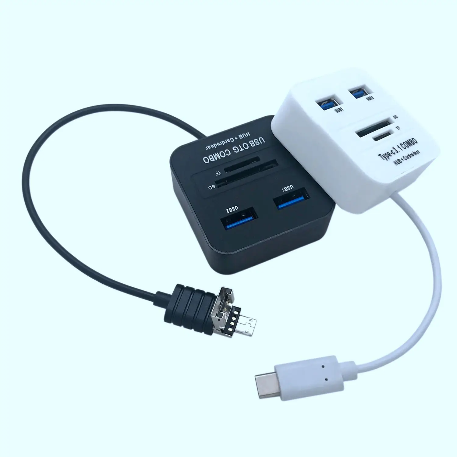 5037 OTG card reader Micro-SD TF multifunction USB splitter OTG card ...