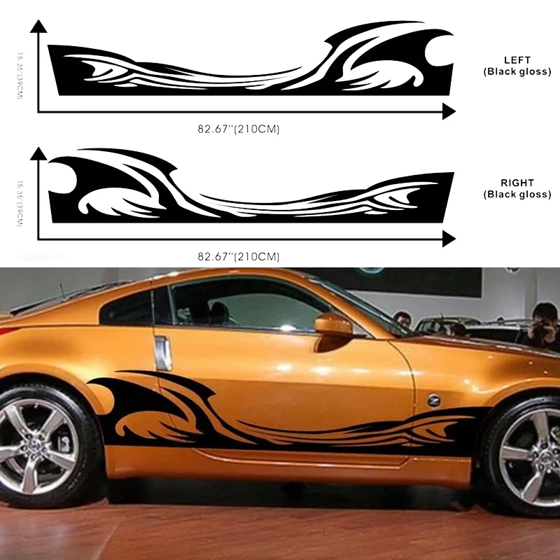 Right & Left Sides Many Color Options Vinyl Graphics Car Graphics ...