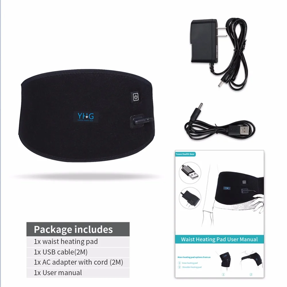 Горячая электрическая нагревательная Подушка под поясницу грелка талии ...
