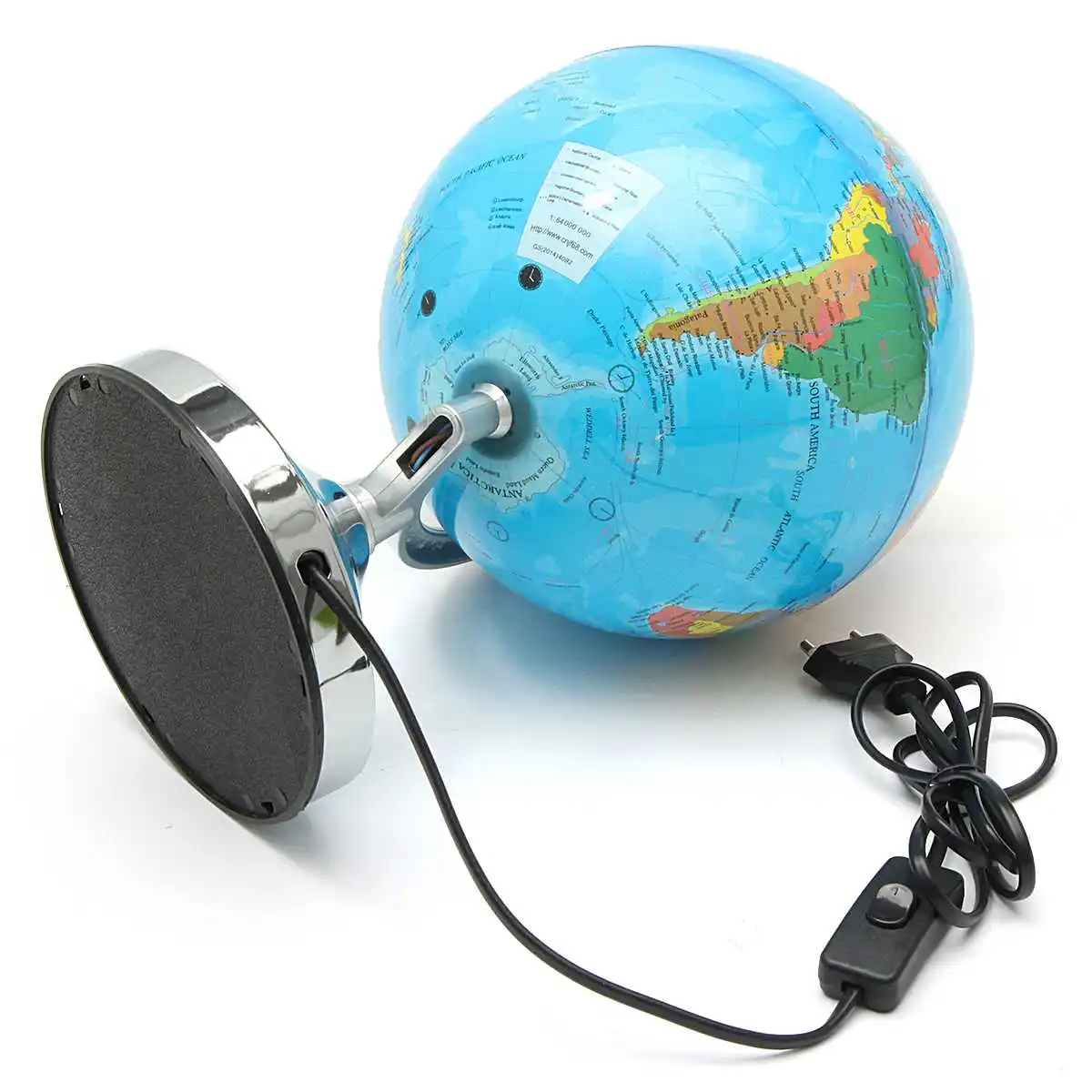 Electric LED Light World Globe Earth Map Teach Education Geography Toy ...