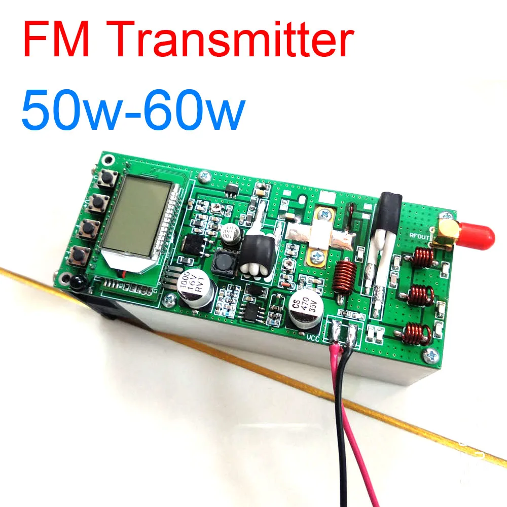 Transmisor FM con pantalla LCD Digital, frecuencia de 50W: 87 108MHz, PLL amplificador de ...
