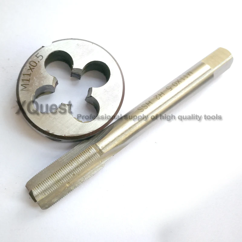 2PCS HSS Metric Right hand tap and Round die set M11 11X1.5 Fine screw ...