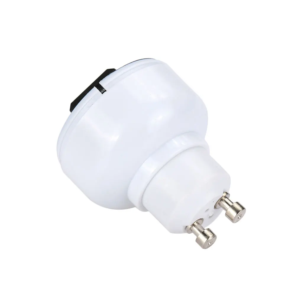 GU10 Lamp Socket Light Holder US/EU Plug White Converter Screw Bulb ...