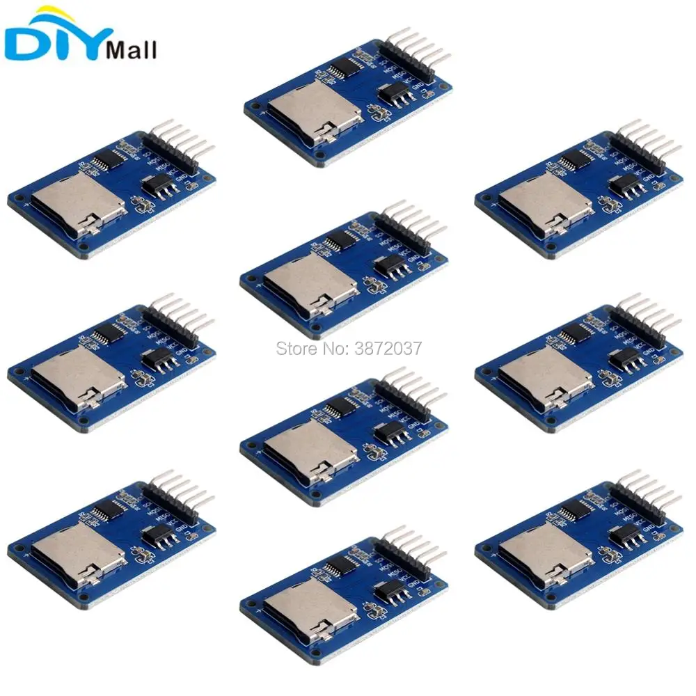 10pcs/lot Micro Sd Card Module Mini Tf Memory Card Read Write Module ...
