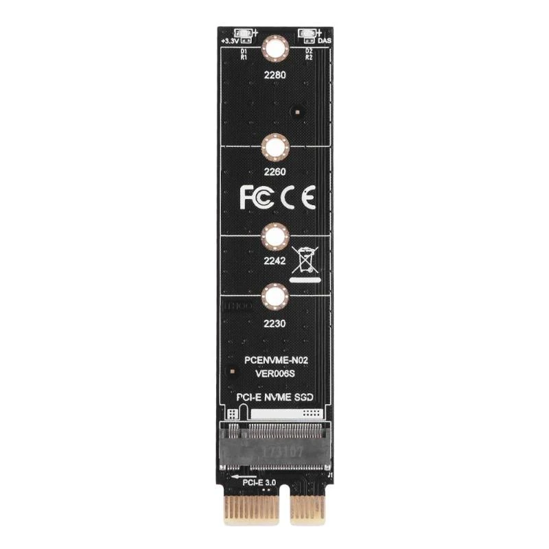 Nvme Adapter Card Pcie M.2 Ssd To Pci-e3.0 1x High Speed Extension M ...