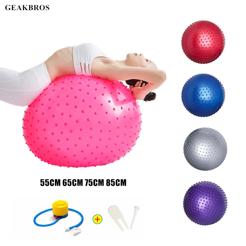 75CM 85CM Message Point Yoga Balls Fitness Gym Balance Fitball Exercise ...