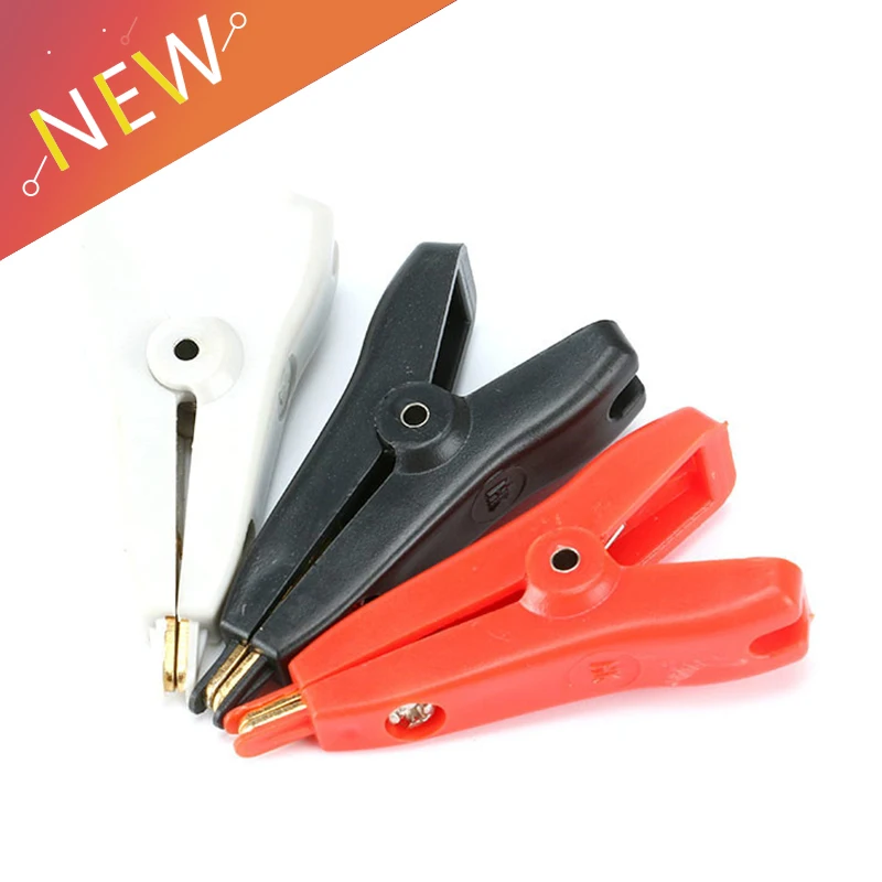 3pcs 52mm 10A Alligator Kelvin Clamps Copper Gold Plated Crocodile ...