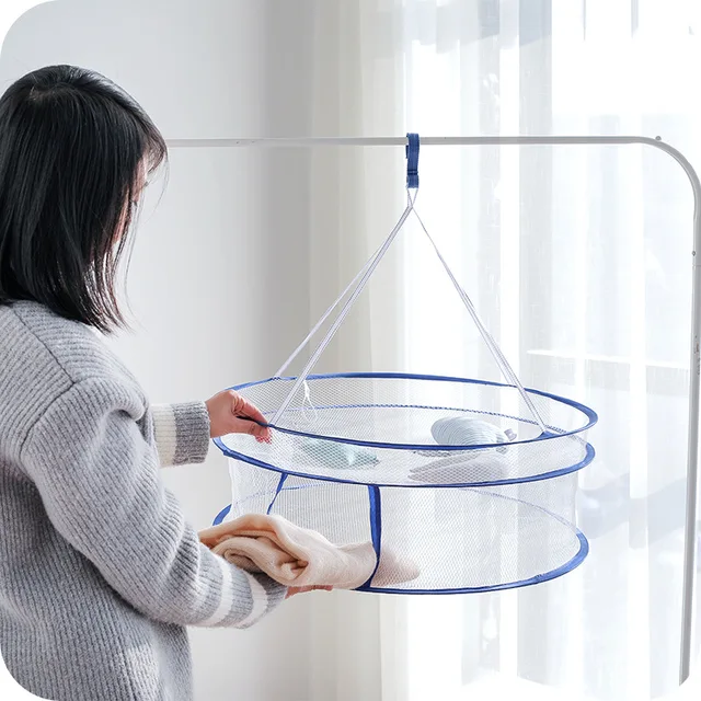 Windproof Clothes Dryer Net For Sweaters Hanging Drying Rack Laundry ...