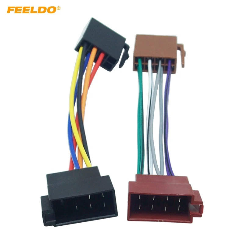 FEELDO-1Pair-Car-ISO-Radio-Plug-Adapter-Wiring-Harness-For-VW-Audio ...