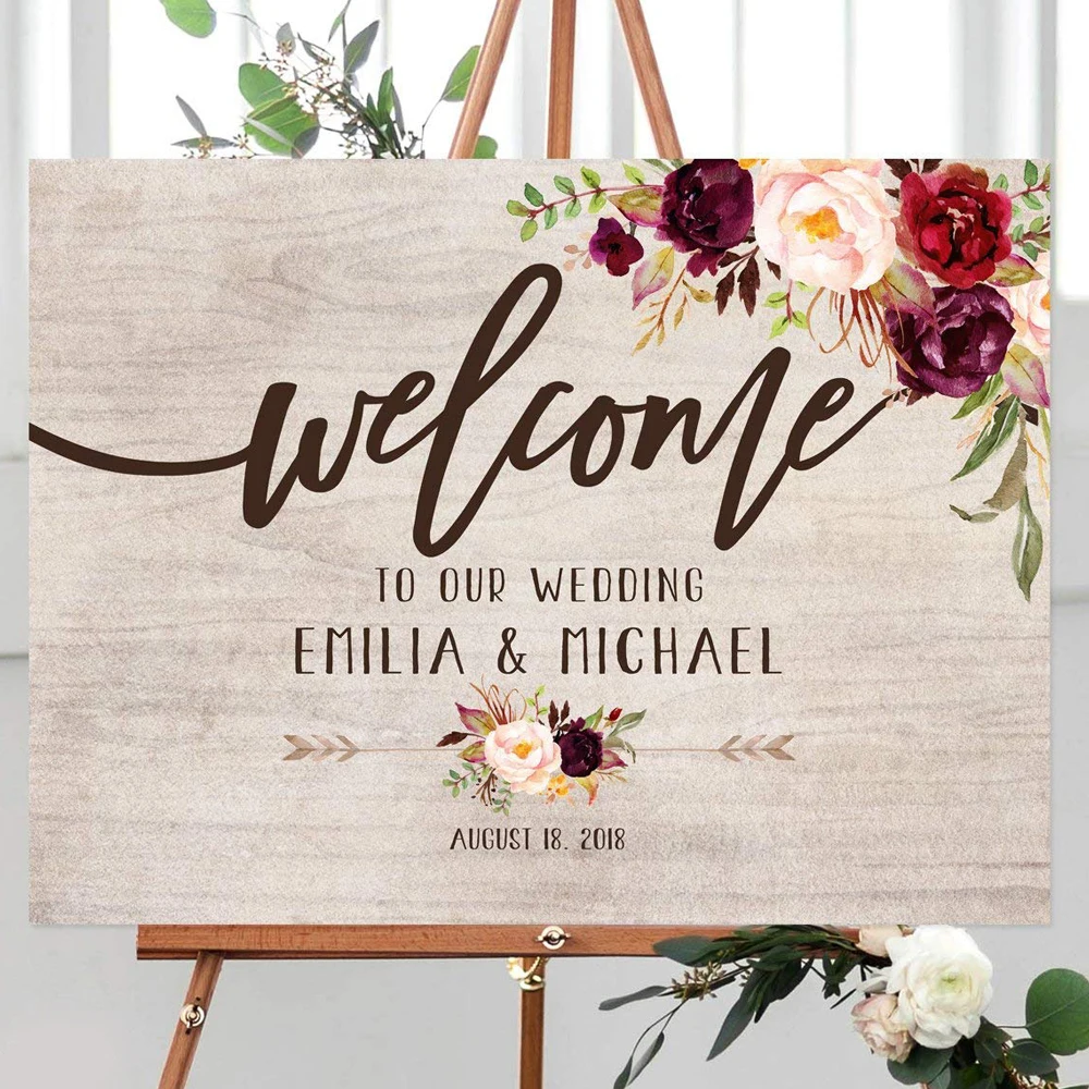 Welcome Wedding Sign Wording