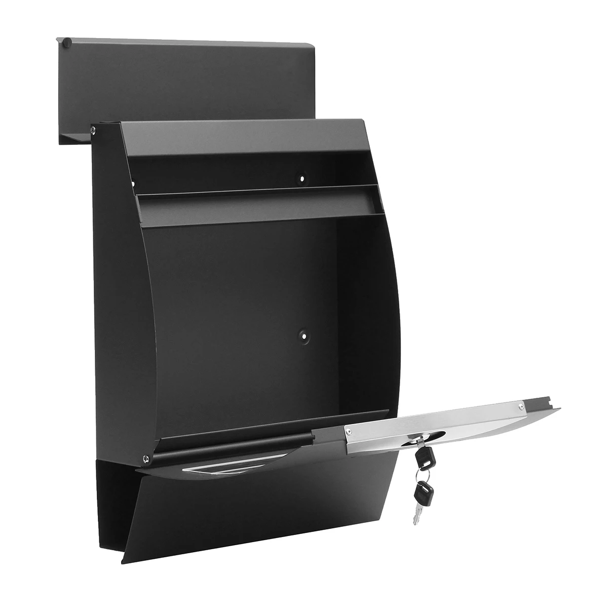 Modern Stainless Steel Mail Box Case Metal Newspaper Letter Mailbox ...