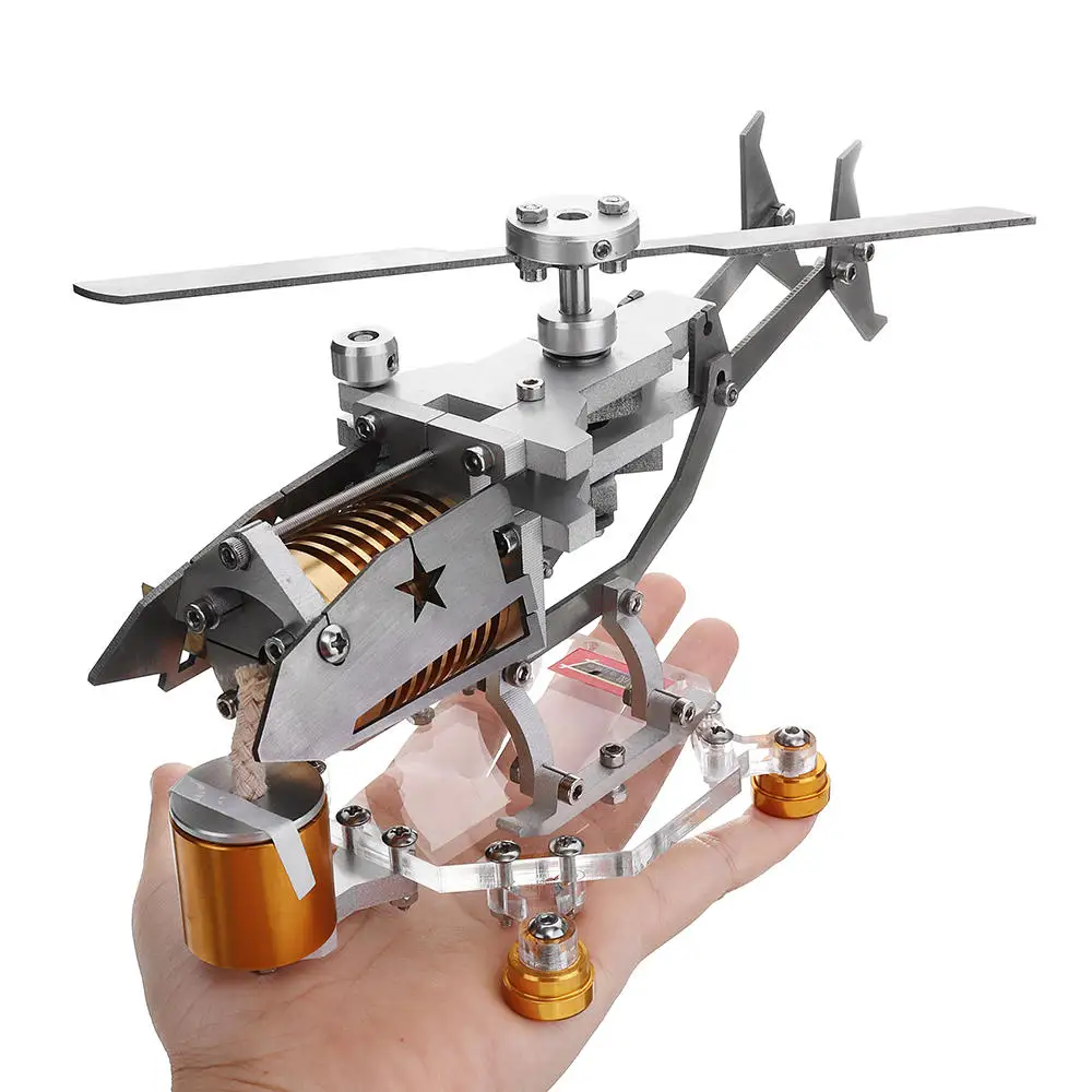 300-1000RPM Helicopter Flywheel Stirling Engine Motor Heat Steam Power ...