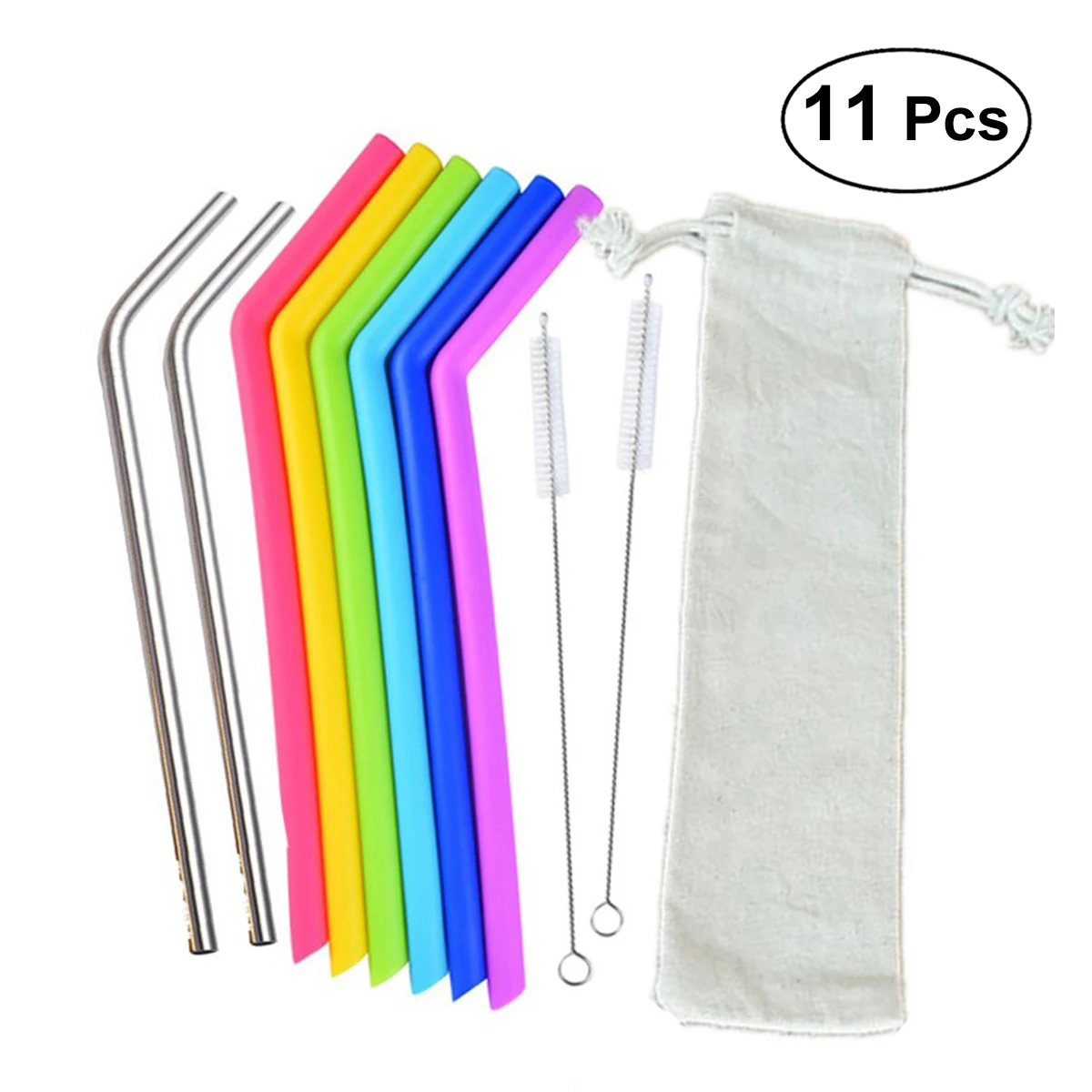 Straw Set Stirring Hard Straw Drinks Creative Cocktail Portable Linen ...