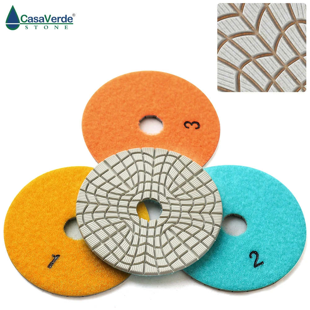 DC TW3PP02 4 inch wet use of high quality 3 step diamond polishing pads ...