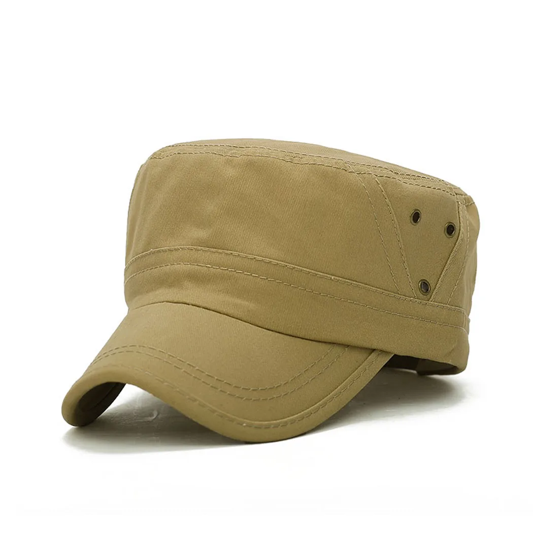 New Vintage Flat Cap For Men Washed Army Military Hats Casual Cotton ...
