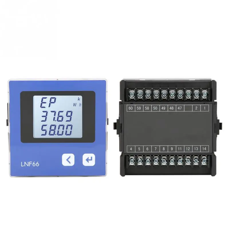 Lnf66 Digital Lcd Display Three Phase Multi Function Electric Meter W