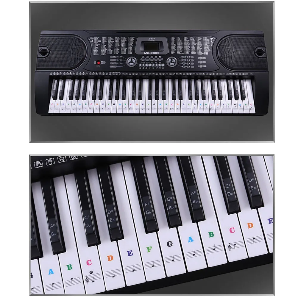 Label Note 54 61 Keys Piano Keyboard Removable Biginners Music Decal