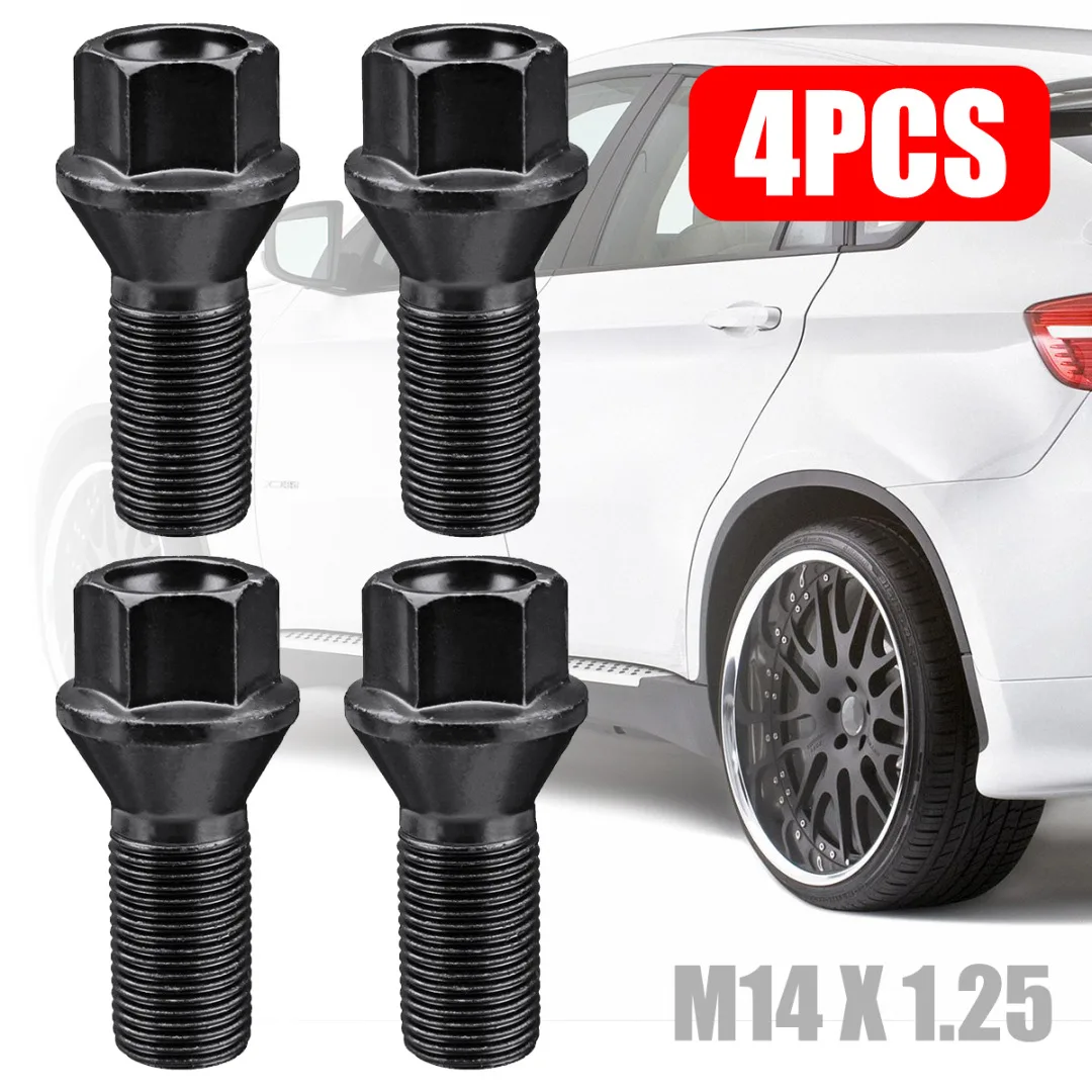BMW M14 x 1.25 휠 러그 볼트 너트 스틸 36136781151, 범용 지원 X3 X5 E70 E71 F20 F25 ...