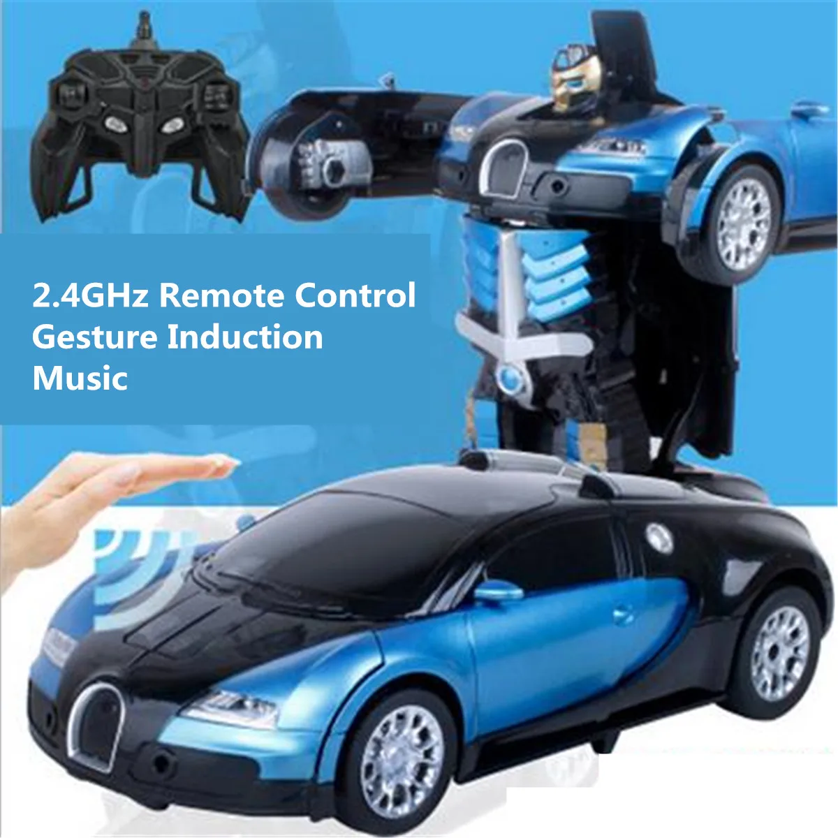 1:14 RC Car Transformation Robots Car 2.4 GHz Remote Control Car Change ...