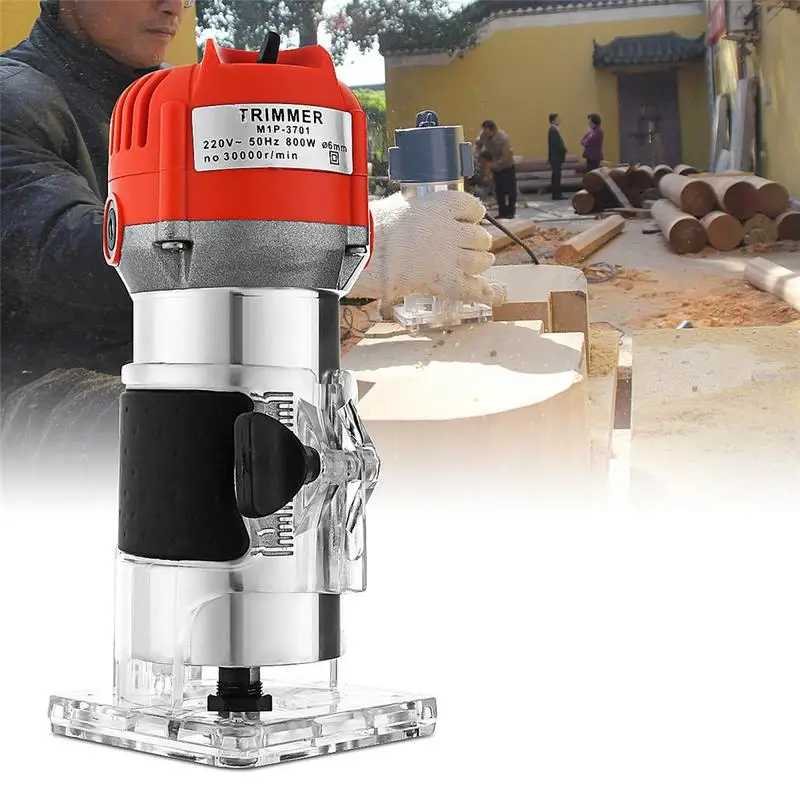 450W 650W Wood Router Trimmer 6.35mm Copper Motor Electric Woodworking ...