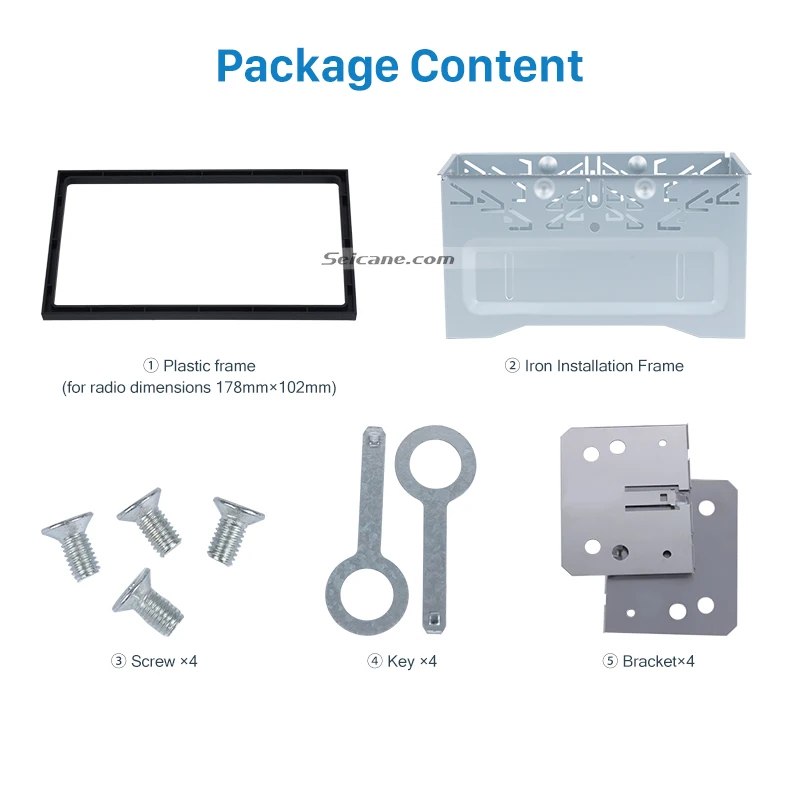 Seicane Fascia Frame DVD CD Refitting Trim Mount Kit Dashboard For ...