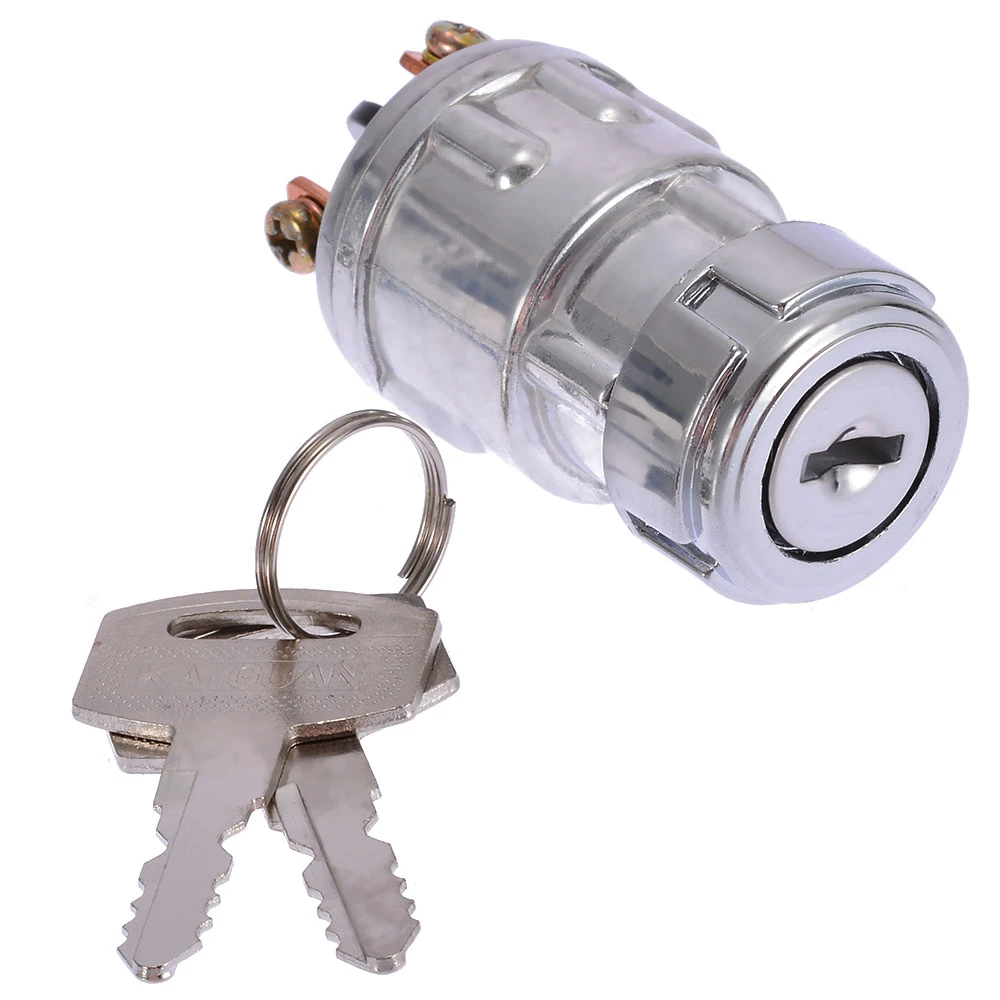 Universal Car Boat Motorcycle Ignition Starter Key Switch Barrel 3 ...