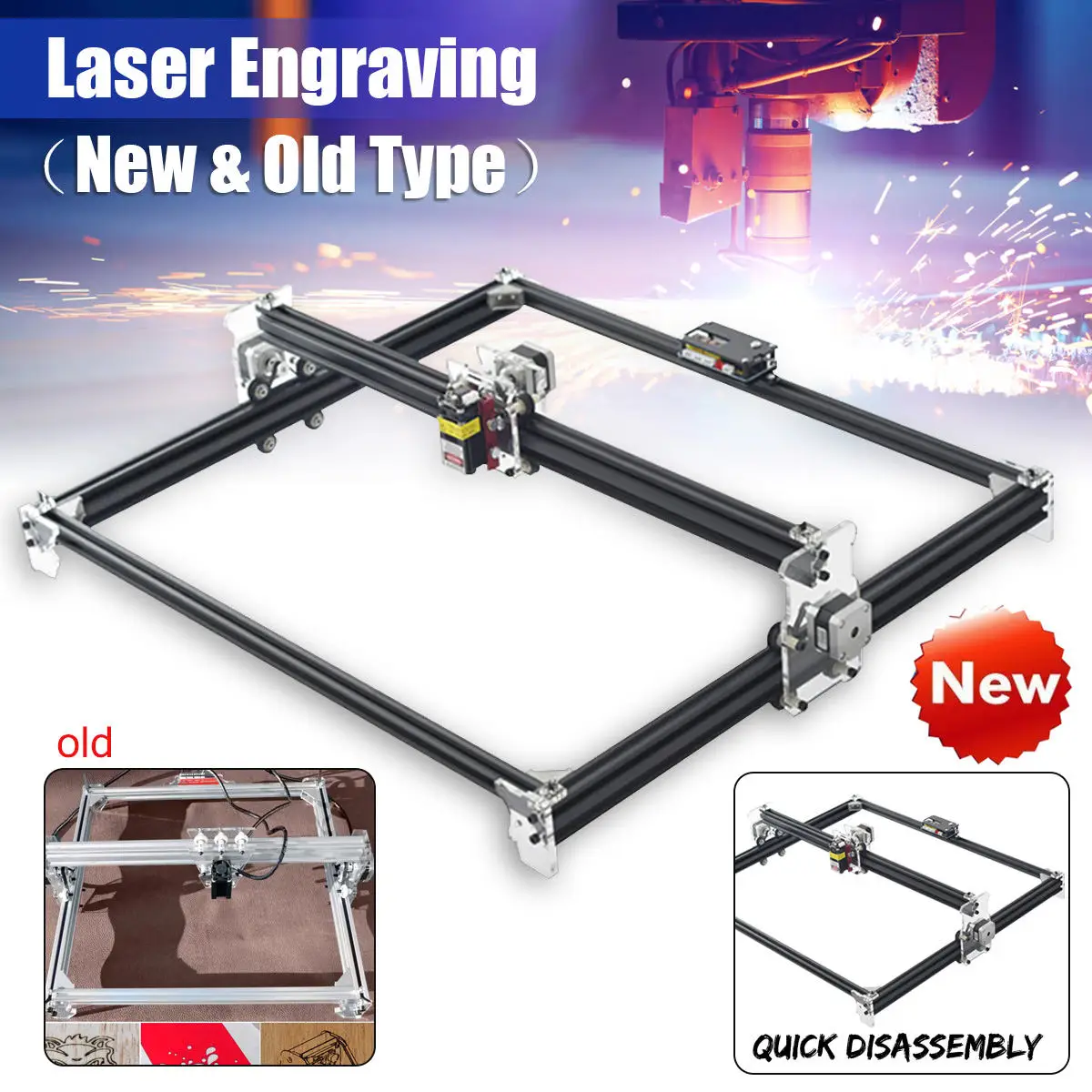 2 Axis DVP 6550 Wood Router laser cutter Laser Engraving Machine DIY ...